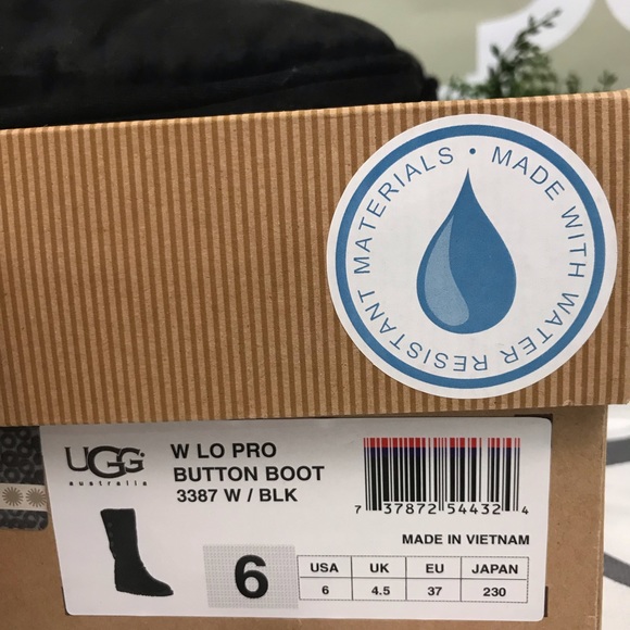 UGG | Shoes | Ugg Australia Lo Pro Button Boots In Black Suede | Poshmark